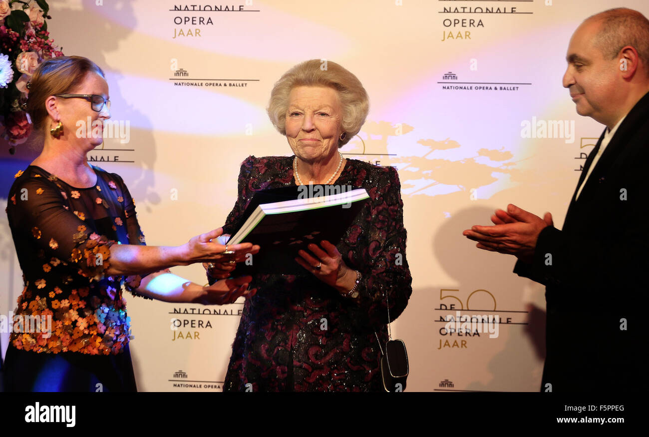 Dutch Princess Beatrix with Pierre Audi and Els van der Plas at the ...