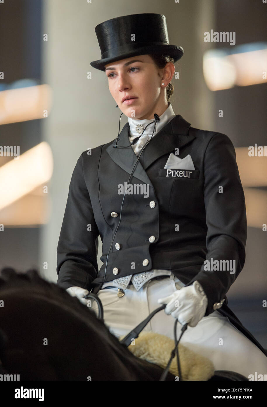 Munich, Germany. 8th Nov, 2015. Lisa Mueller, wife of footballer Thomas ...