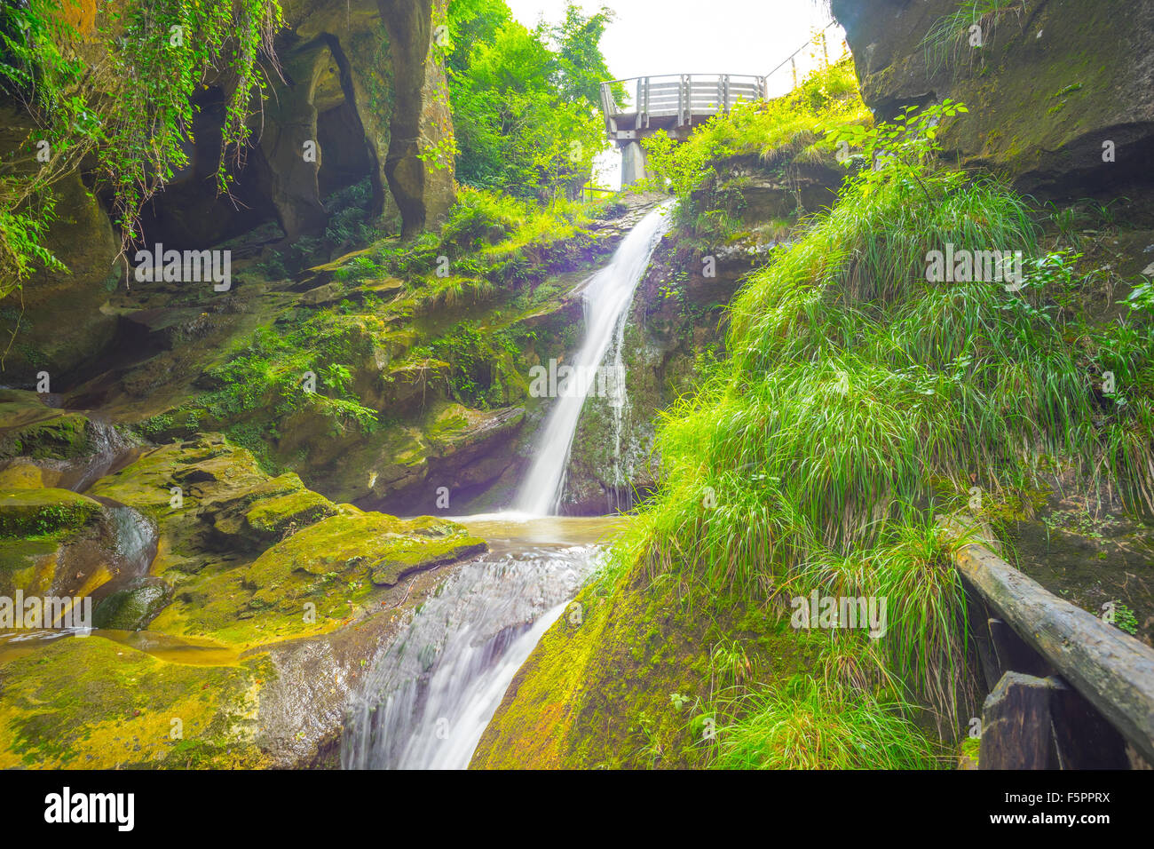 Scenic cave waterfall in grotto hi-res stock photography and images - Alamy