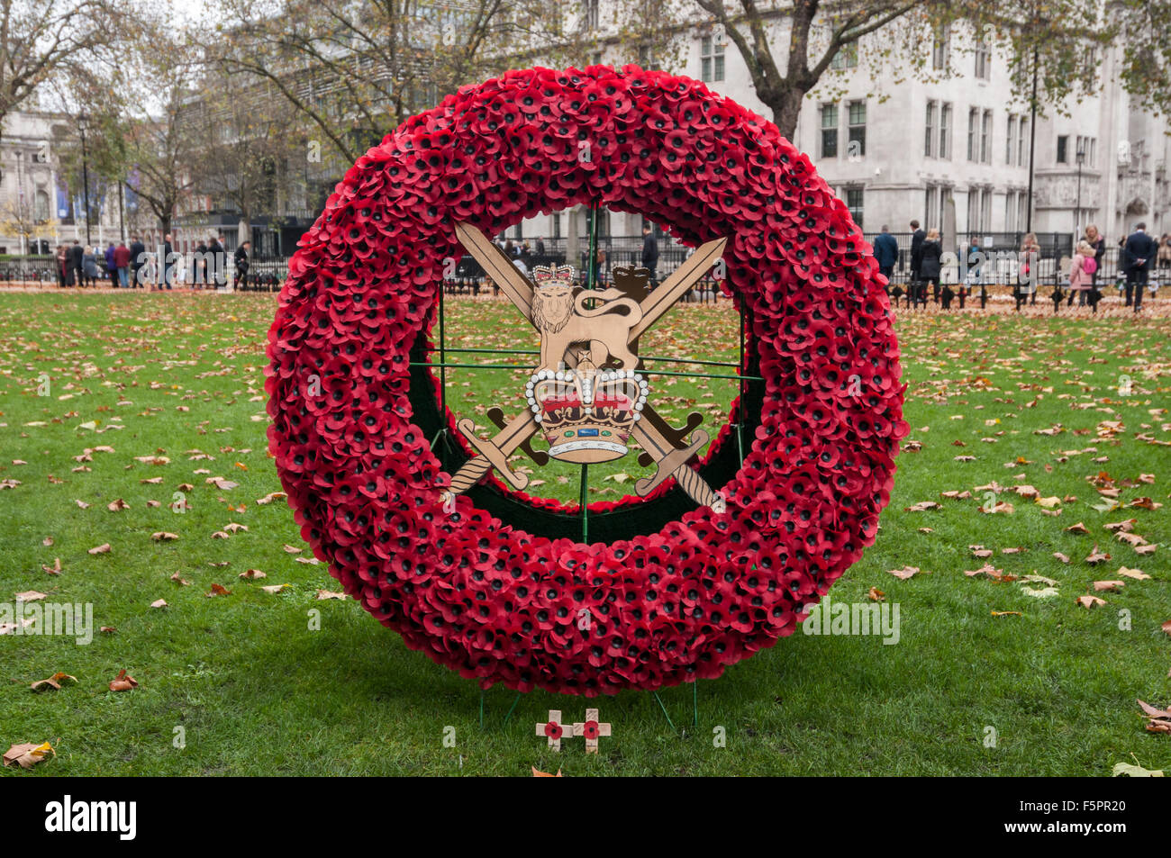 London, UK. 8 November 2015. The Fields of Remembrance, covered with ...