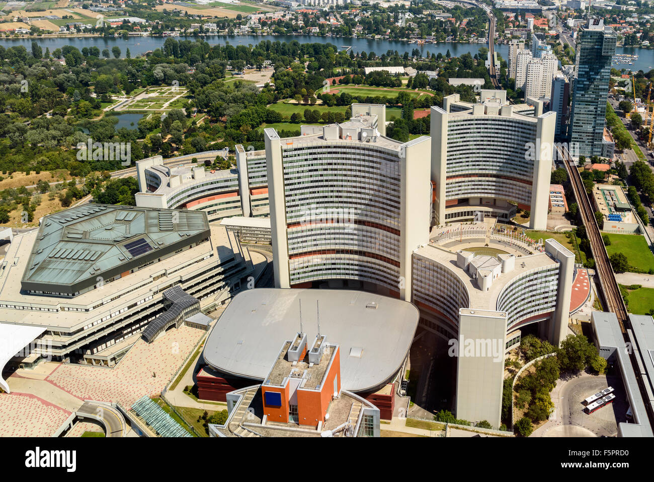 Aerial View Of Vienna City Skyline Stock Photo - Alamy