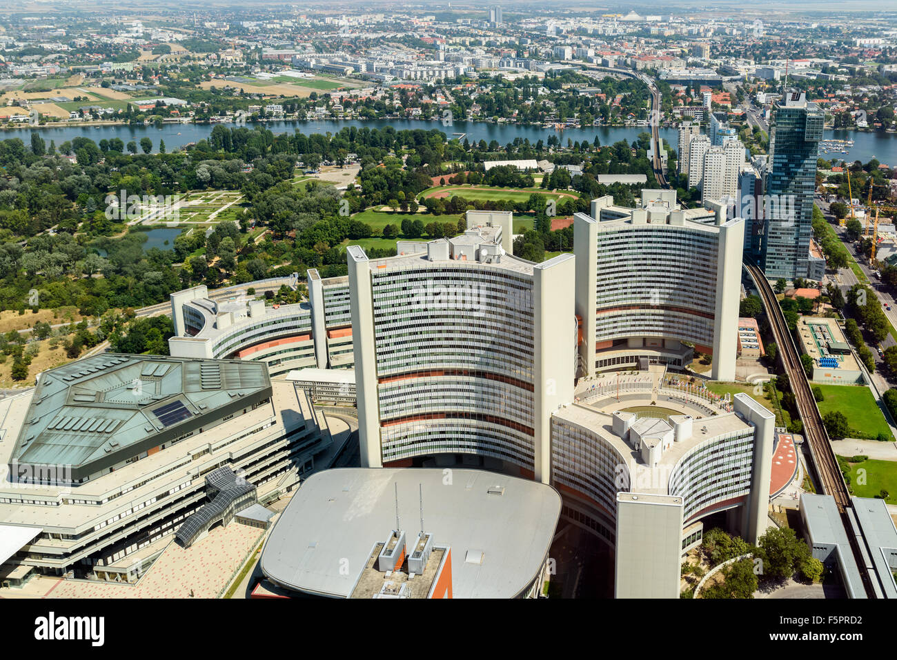 Aerial View Of Vienna City Skyline Stock Photo - Alamy