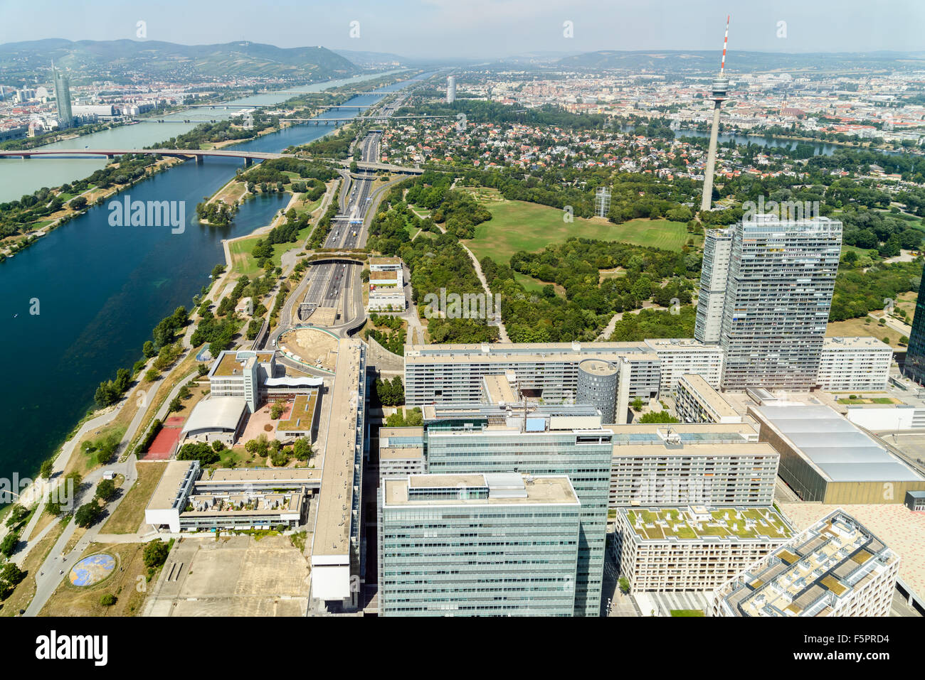 Aerial View Of Vienna City Skyline Stock Photo - Alamy