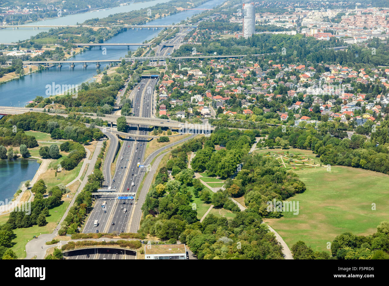 Aerial View Of Vienna City Skyline Stock Photo - Alamy