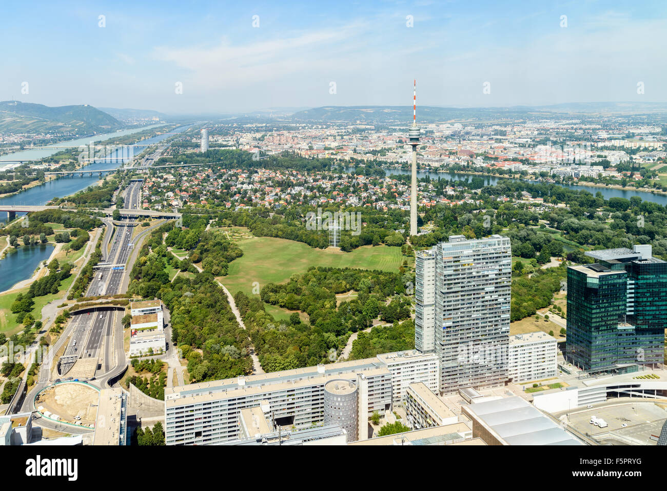 Aerial View Of Vienna City Skyline Stock Photo - Alamy