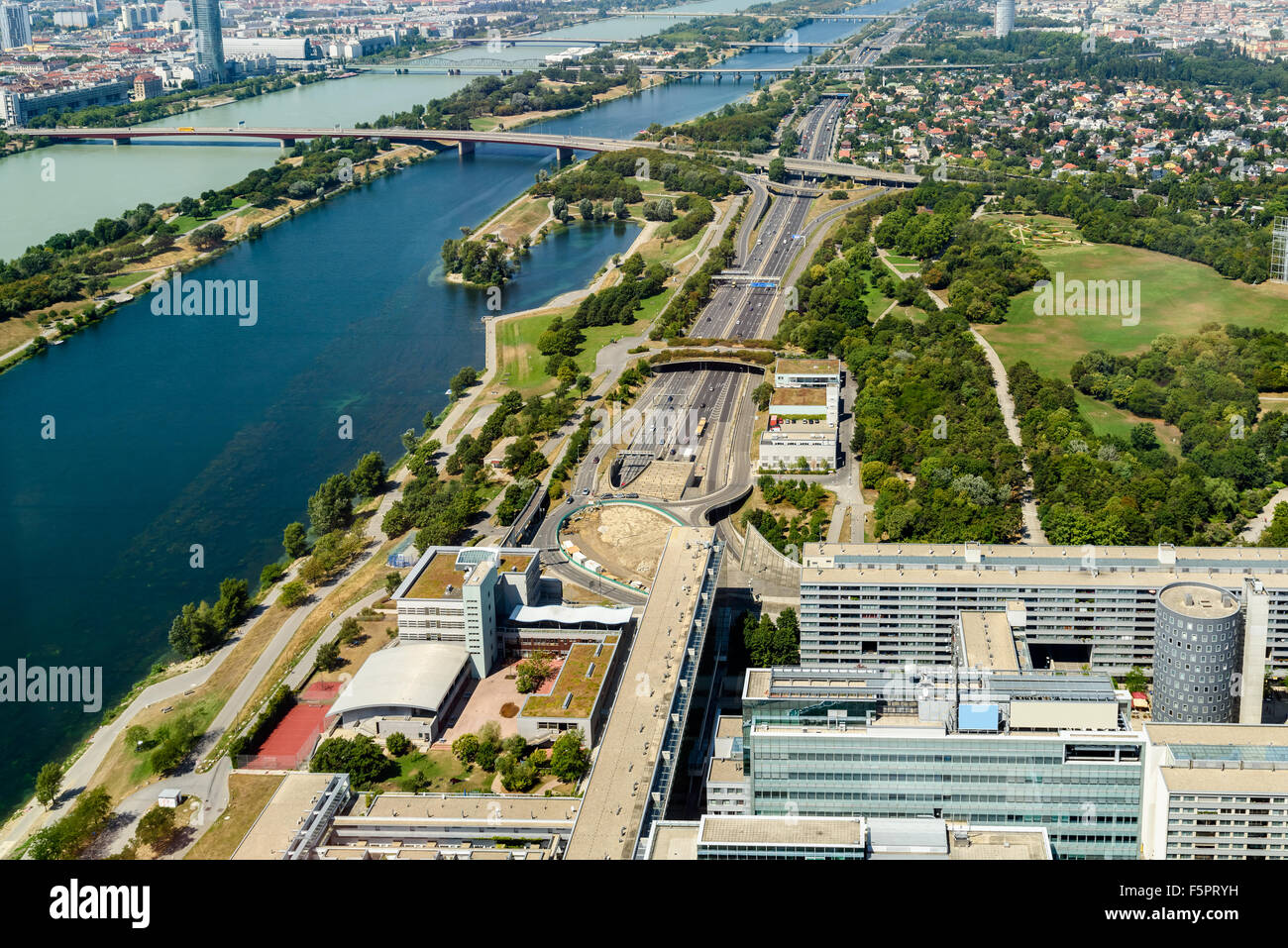 Aerial View Of Vienna City Skyline Stock Photo - Alamy