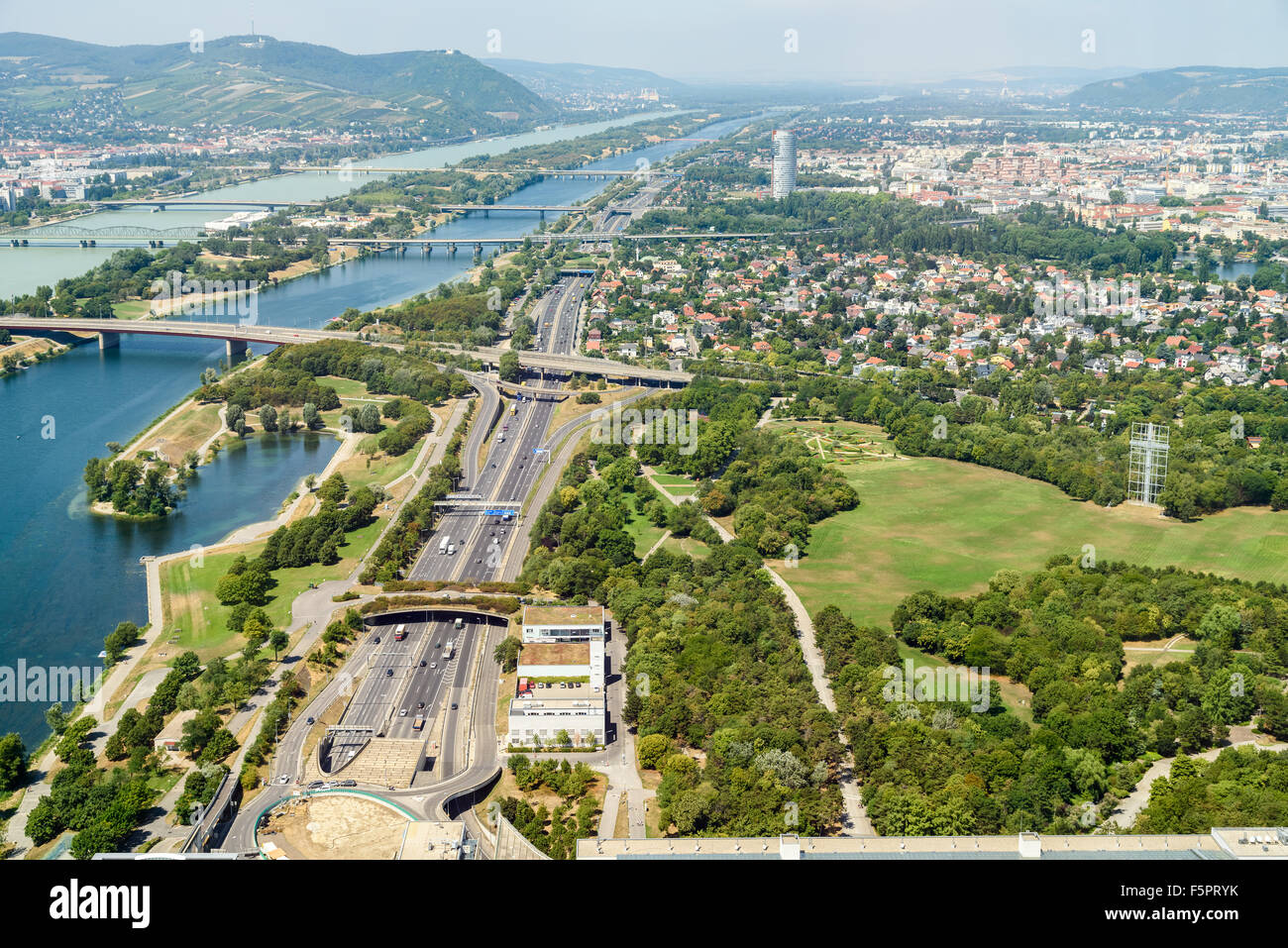 Aerial View Of Vienna City Skyline Stock Photo - Alamy