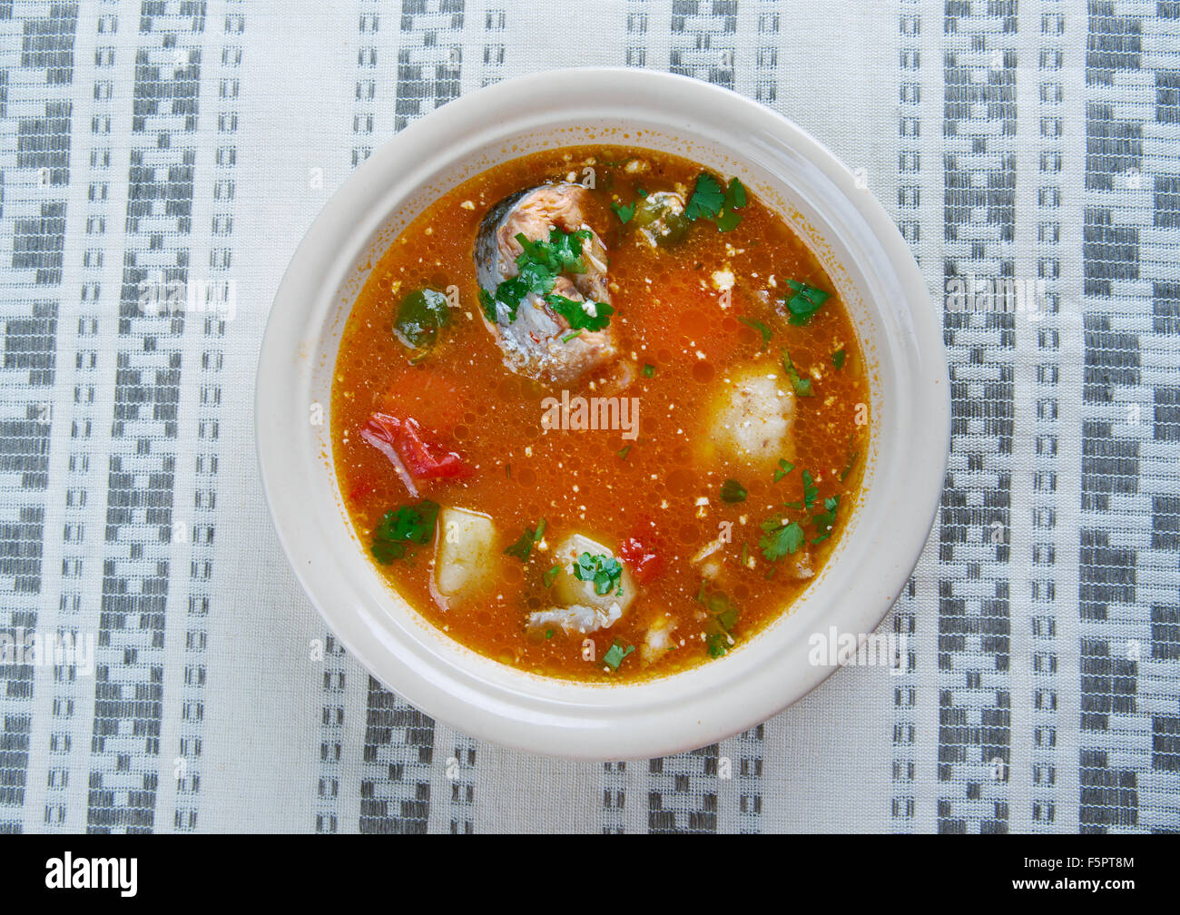 Caldo de Peixe - Angolan fish soup. African cuisine Stock Photo - Alamy