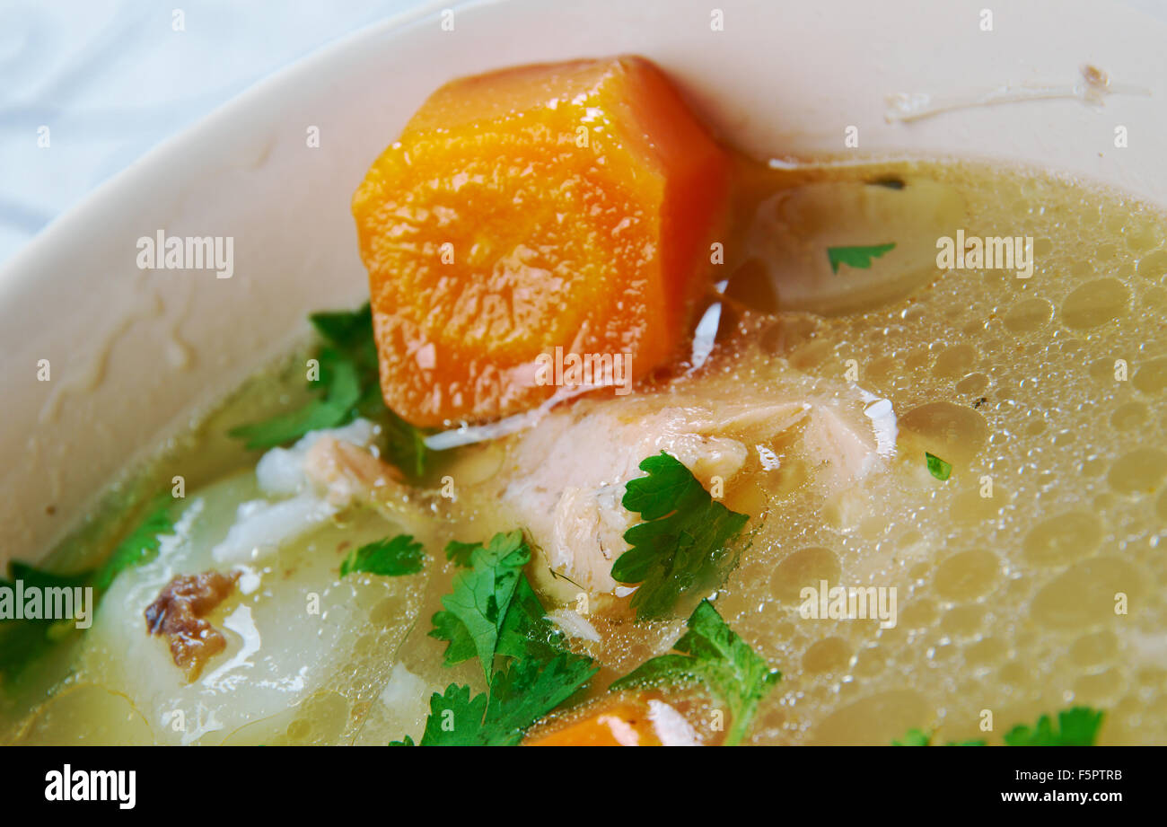 balik shurpa - Uzbek fish soup Stock Photo - Alamy