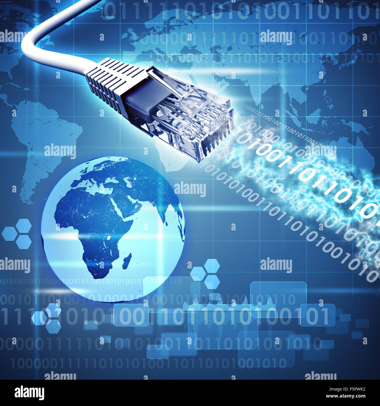 Abstract background with computer cable Stock Photo - Alamy