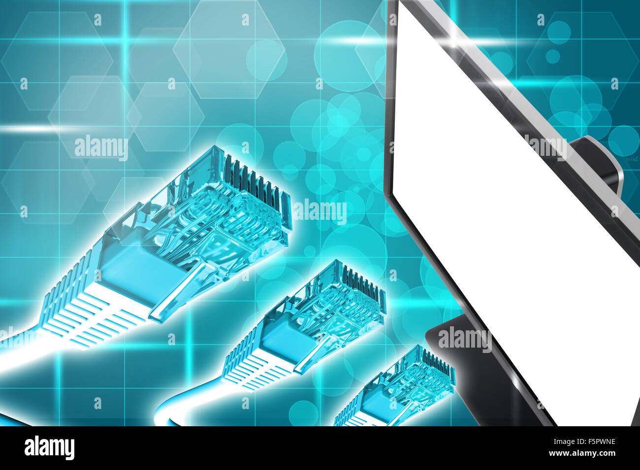 Display with cables Stock Photo - Alamy