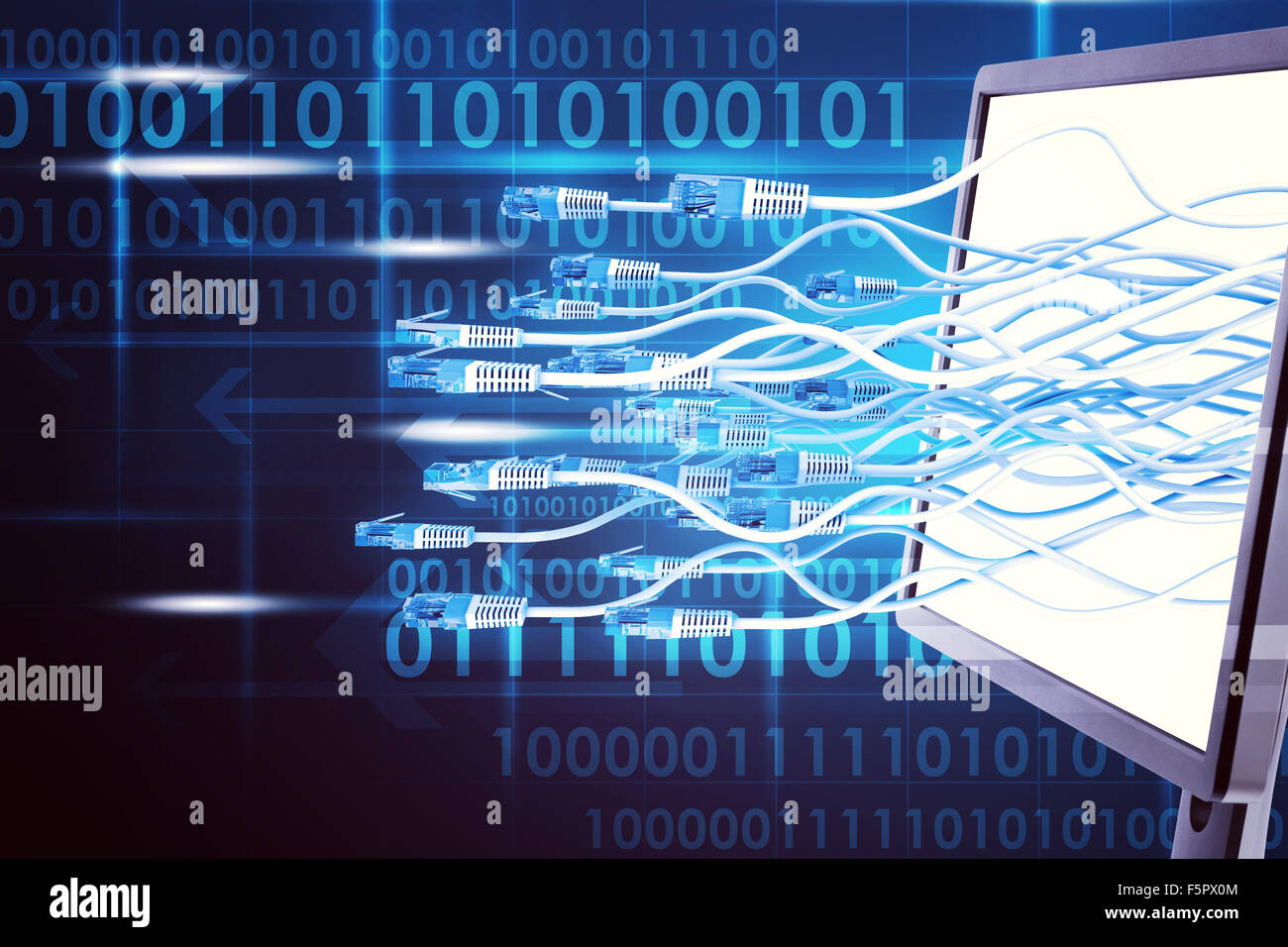 Display with cables and numbers Stock Photo - Alamy