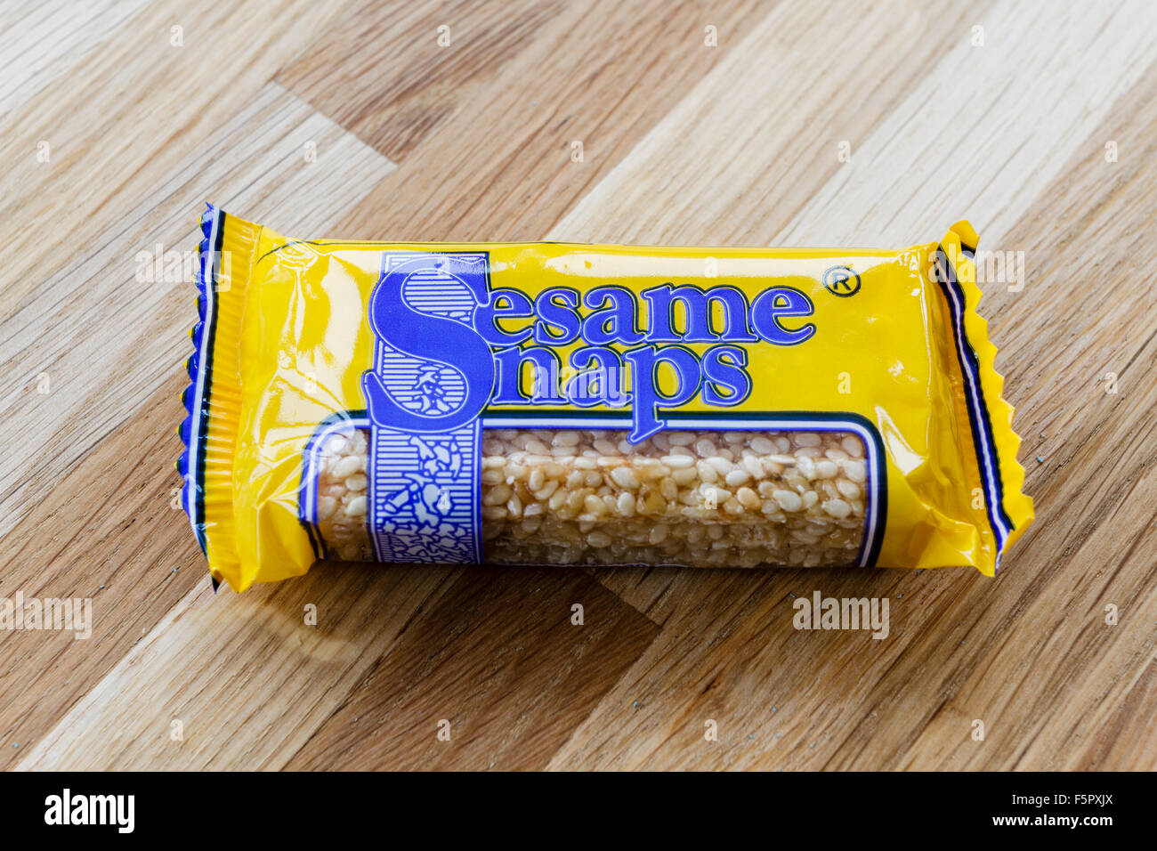 Packet of sesame snaps, snack containing sesame seeds Stock Photo - Alamy