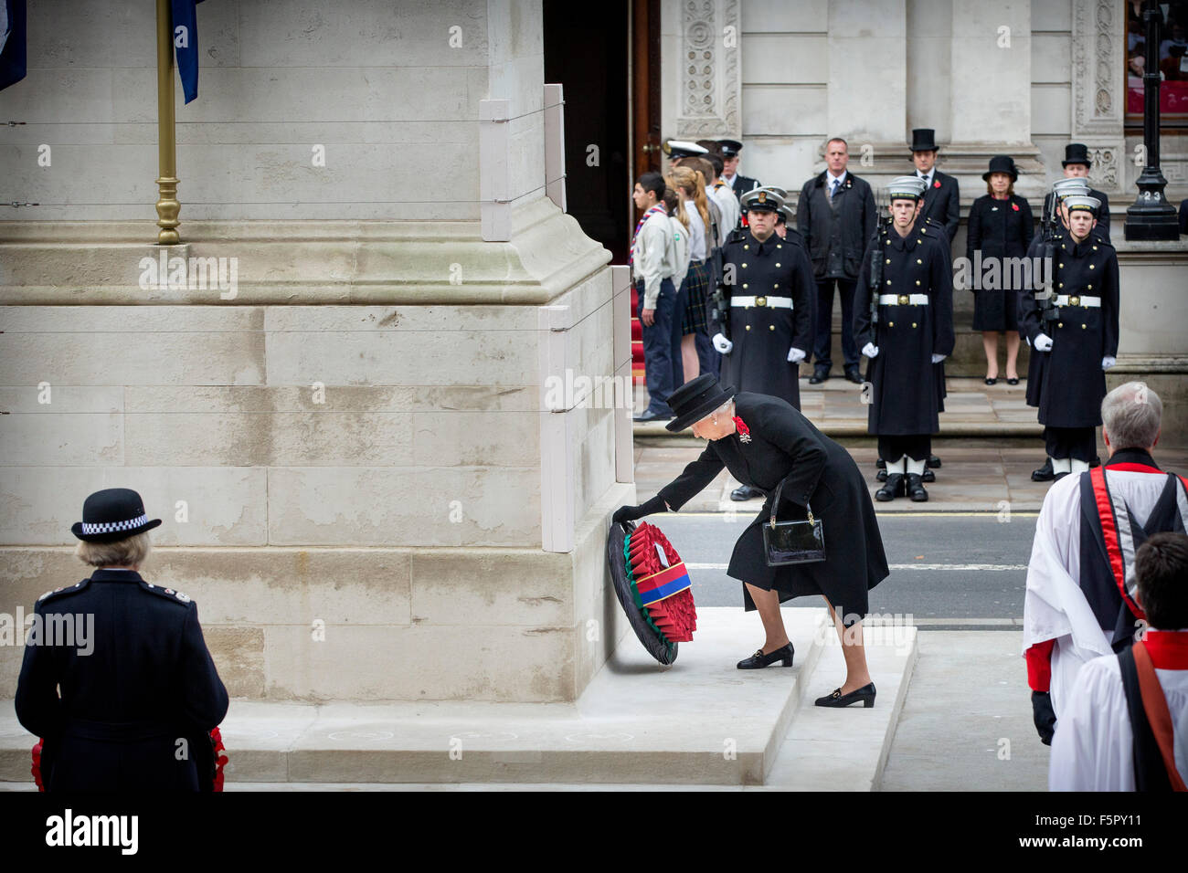 London, UK. 08th Nov, 2015. Britain's Queen Elizabeth II during the ...