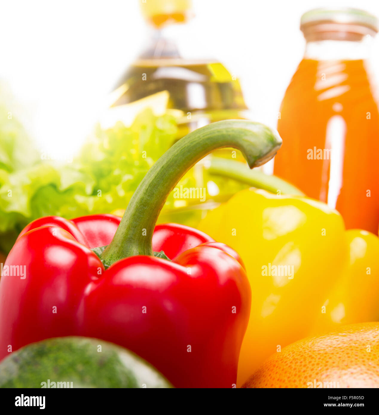 Various fruits and vagetables. Food set. Close-up photo Stock Photo - Alamy