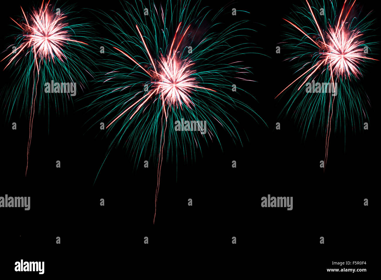 Fireworks over the city celebrate in happy festival Stock Photo - Alamy