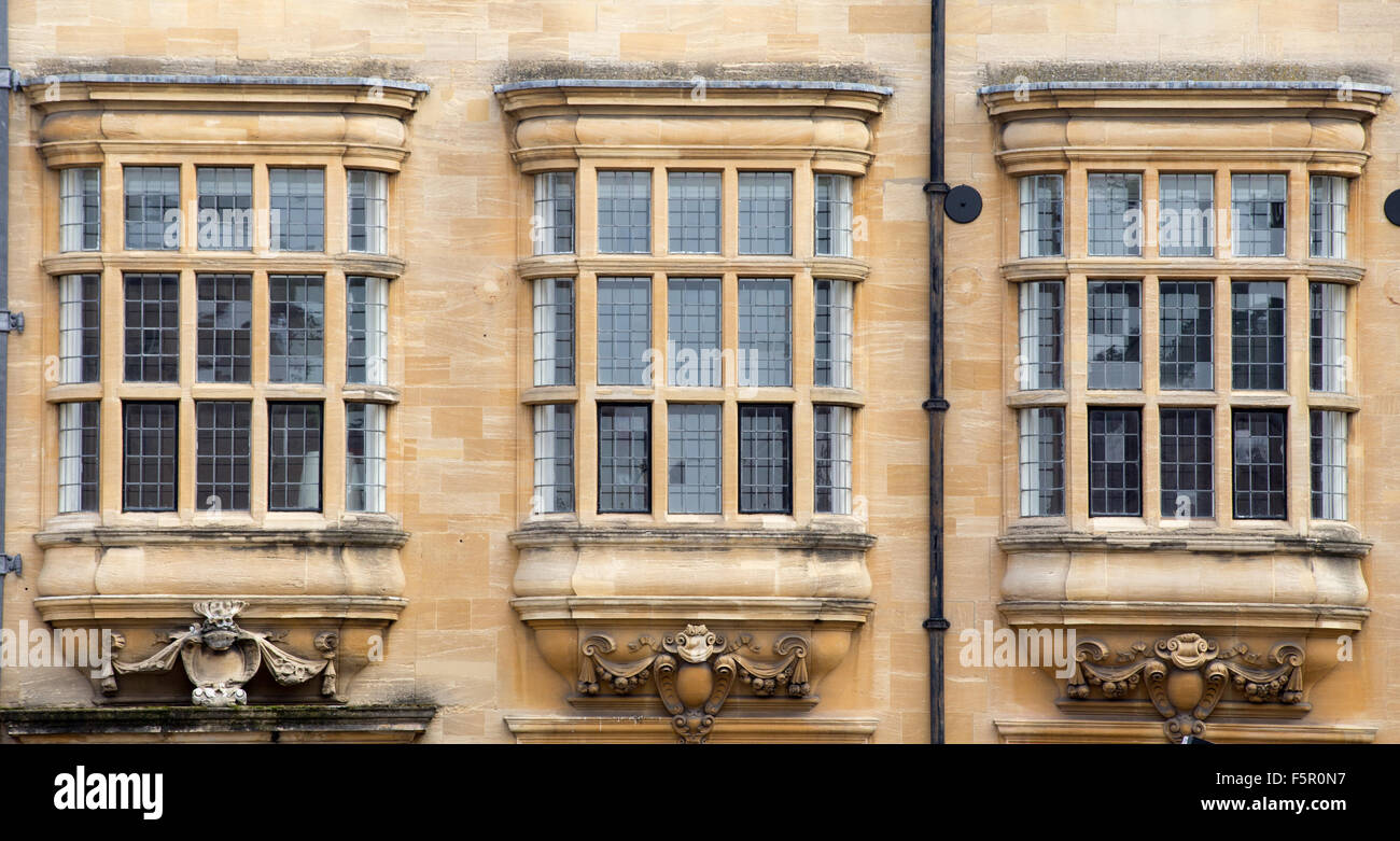 Ornate Windows of Oxford Martin School, Oxford University, Oxford Stock ...