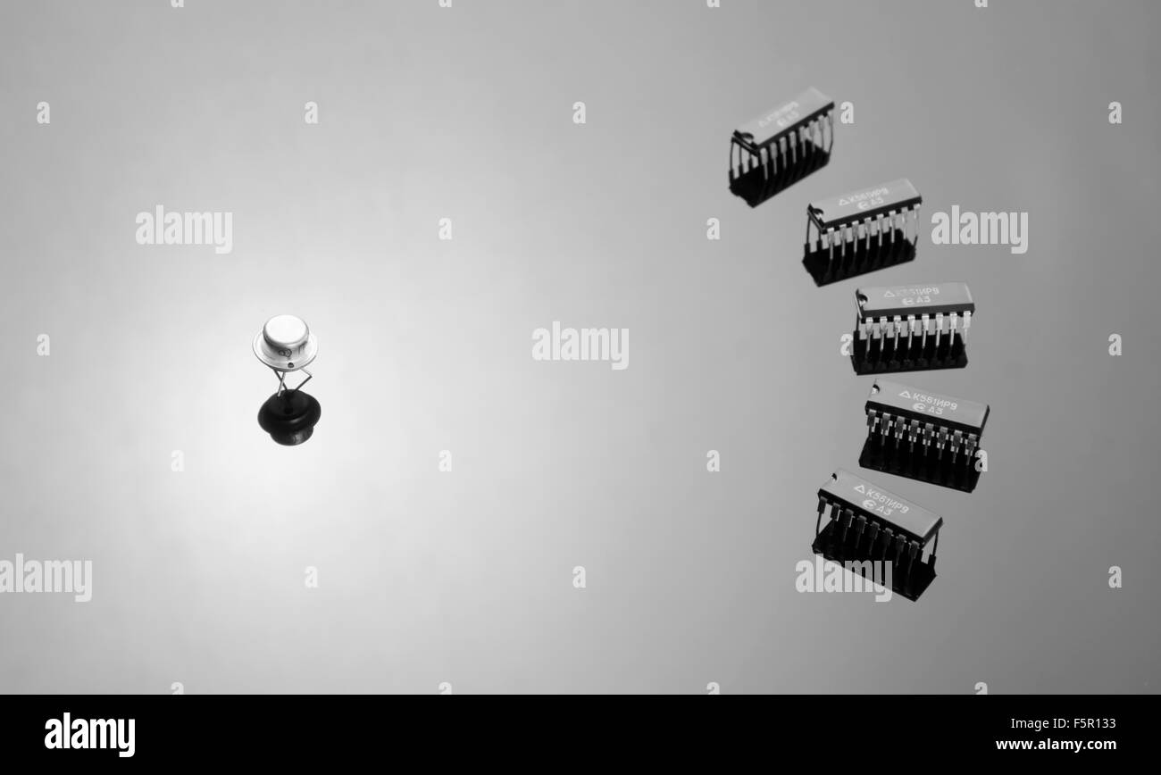 Concept of the transistor and chips Stock Photo - Alamy