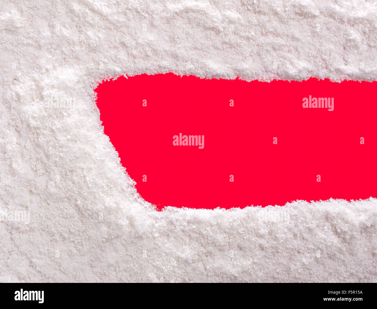 Snow banner isolated on red Stock Photo - Alamy