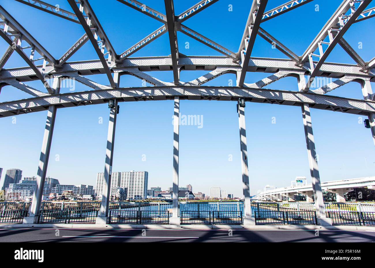 Shirahigebashi bridge,Sumida river,Tokyo,Japan Stock Photo - Alamy