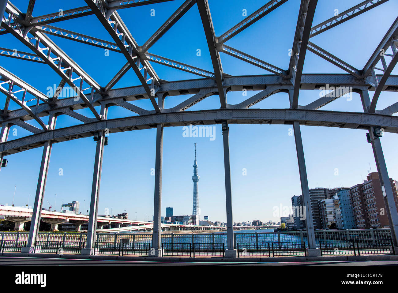 Shirahigebashi bridge,Sumida river,Tokyo,Japan Stock Photo - Alamy