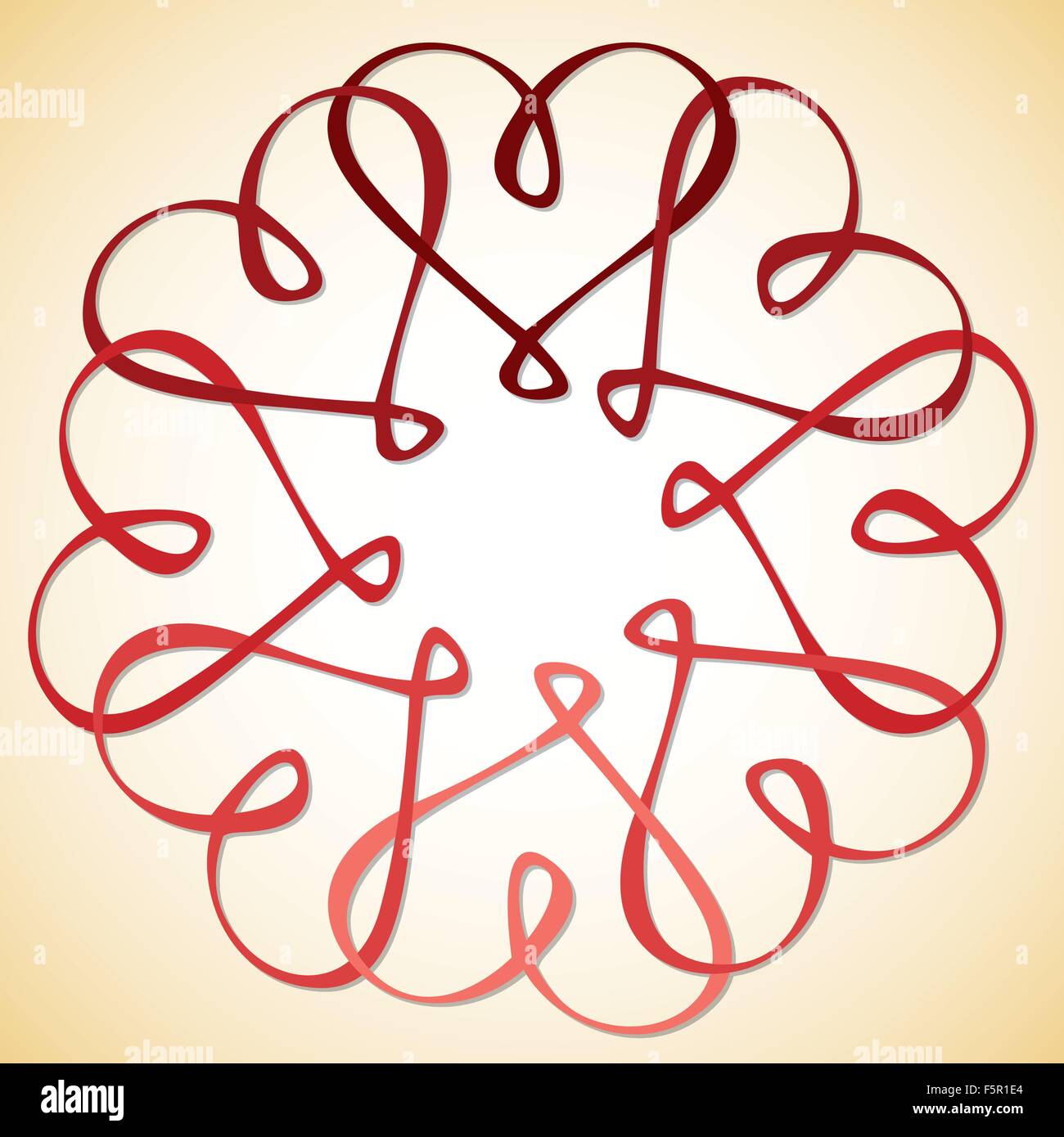 Interlinked Heart Circle in vector format Stock Vector Image & Art - Alamy