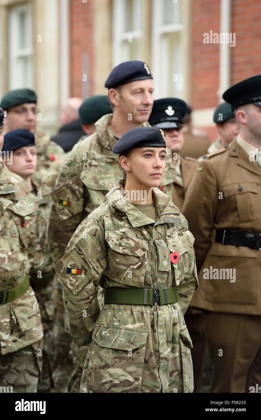 Remembrance Day Parade at the Cenotaph Town Centre Swindon 2015 Stock ...