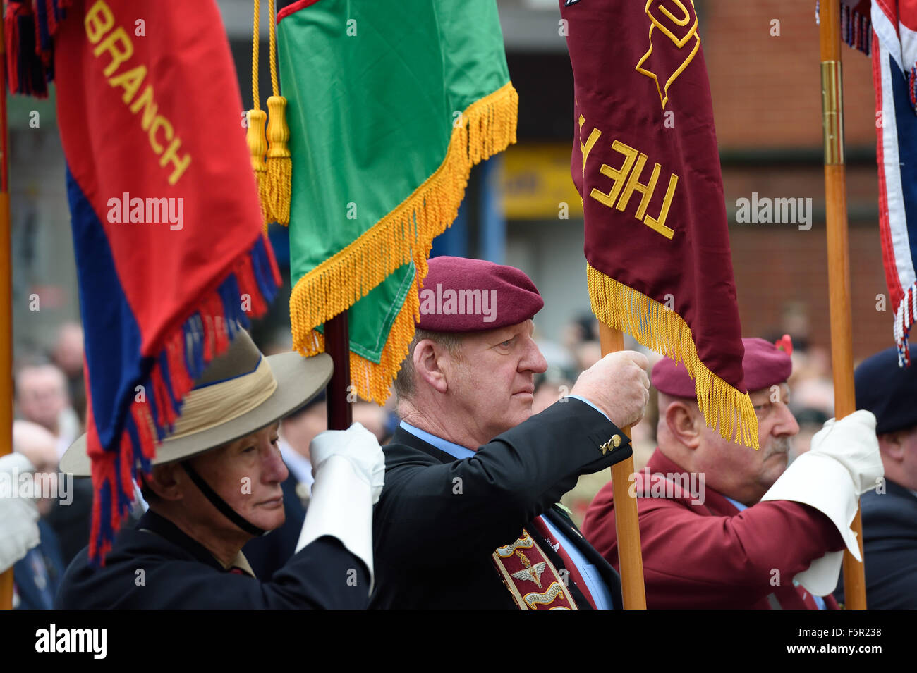 Remembrance Day Parade at the Cenotaph Town Centre Swindon 2015 Stock ...