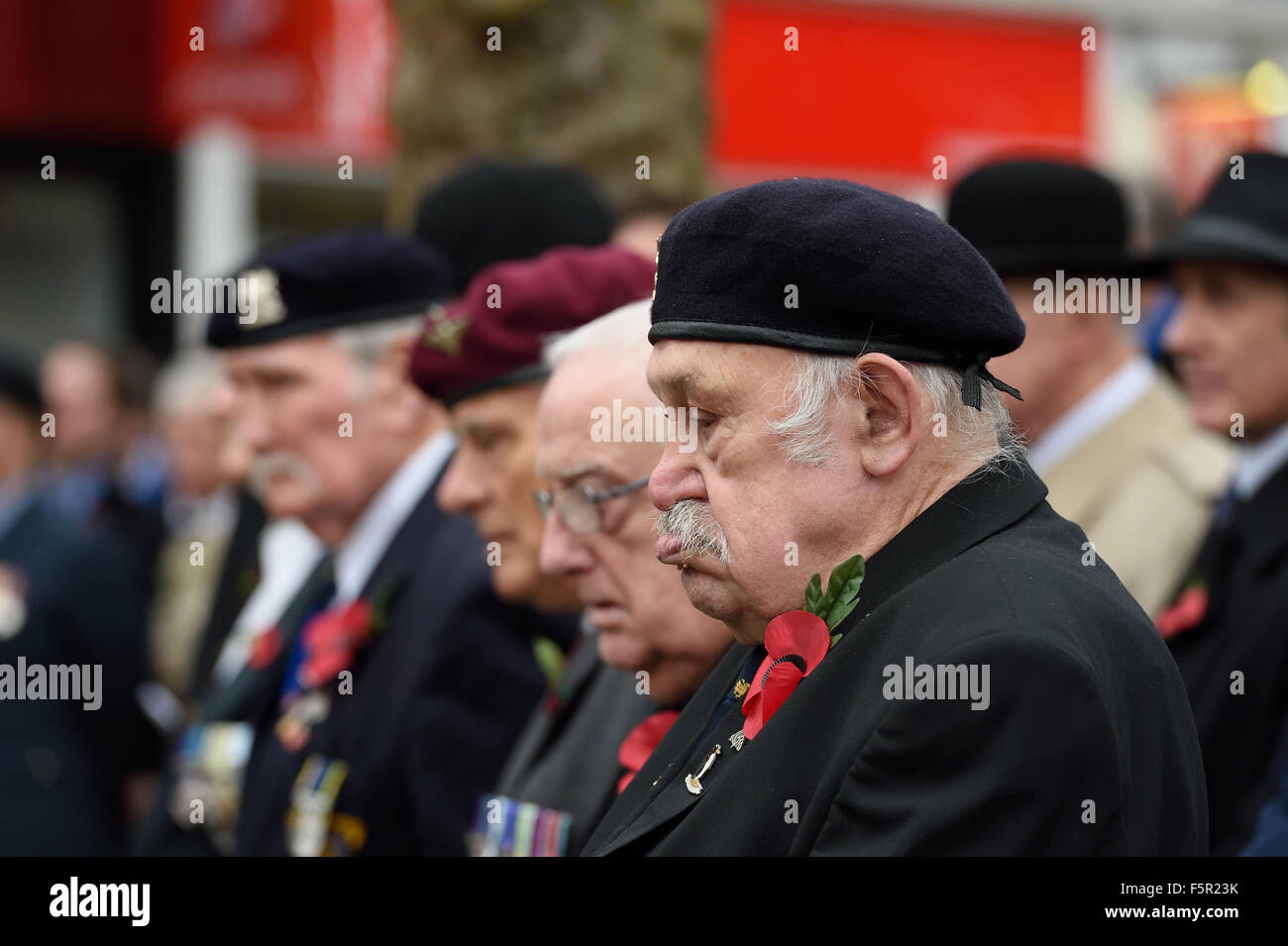Remembrance Day Parade at the Cenotaph Town Centre Swindon 2015 Stock ...