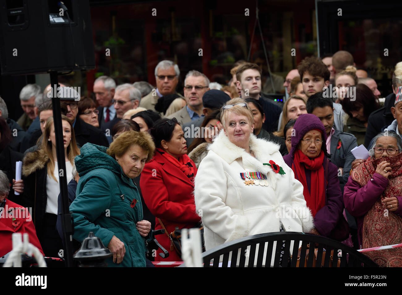 Remembrance Day Parade at the Cenotaph Town Centre Swindon 2015 Stock ...