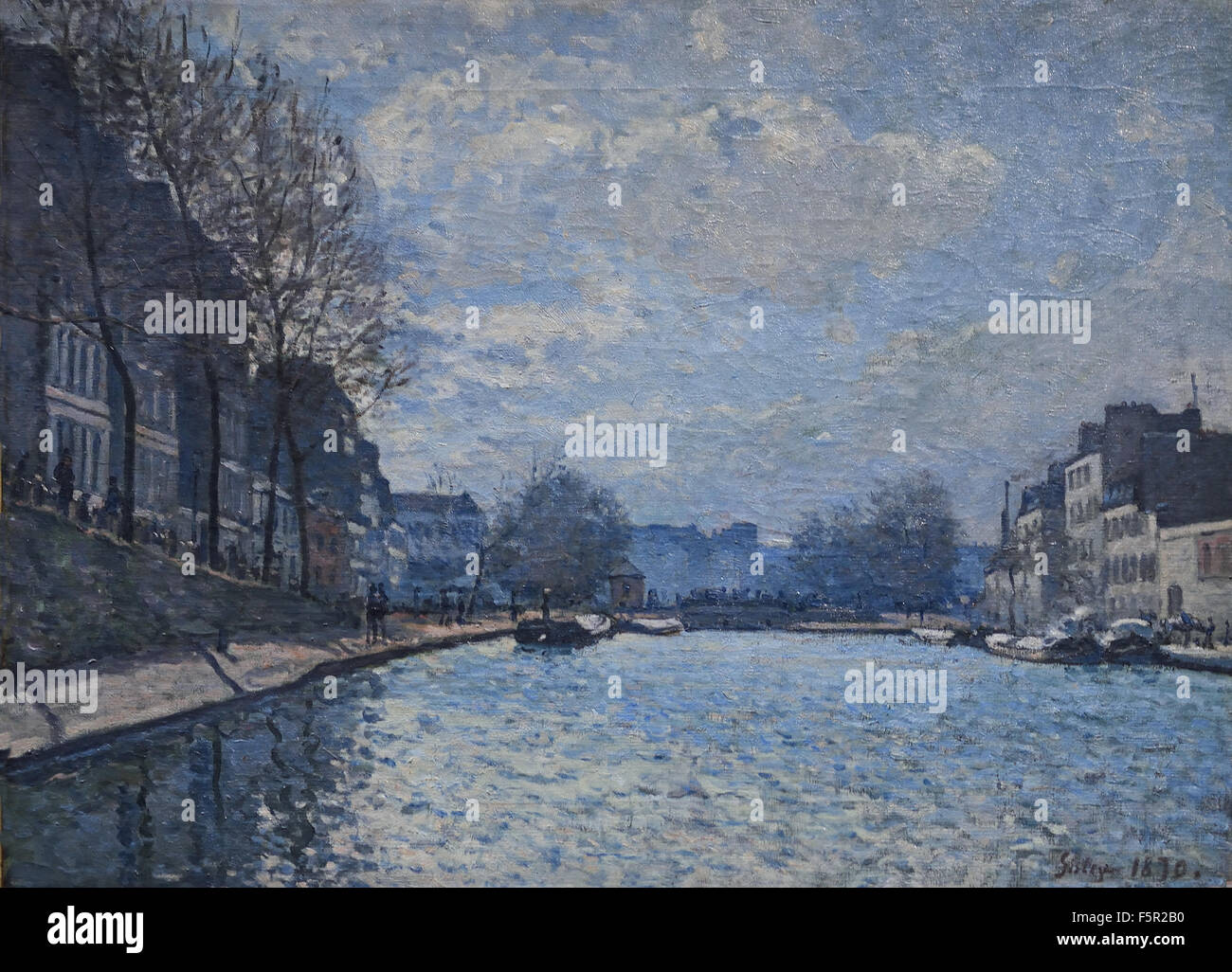 Vue du canal Saint-Martin - View of thé Canal Saint Martin 1870 Alfred ...