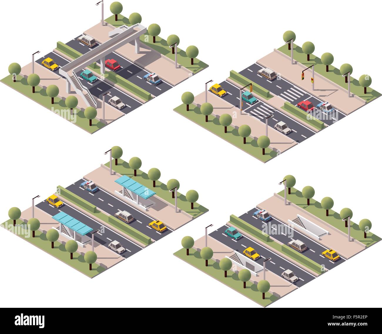 Pedestrian crossings Stock Vector Images - Alamy
