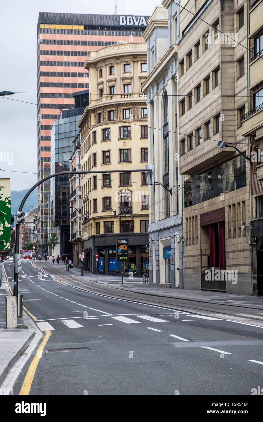 Main street of Bilbao. Biscay, Basque Country, Spain Stock Photo - Alamy