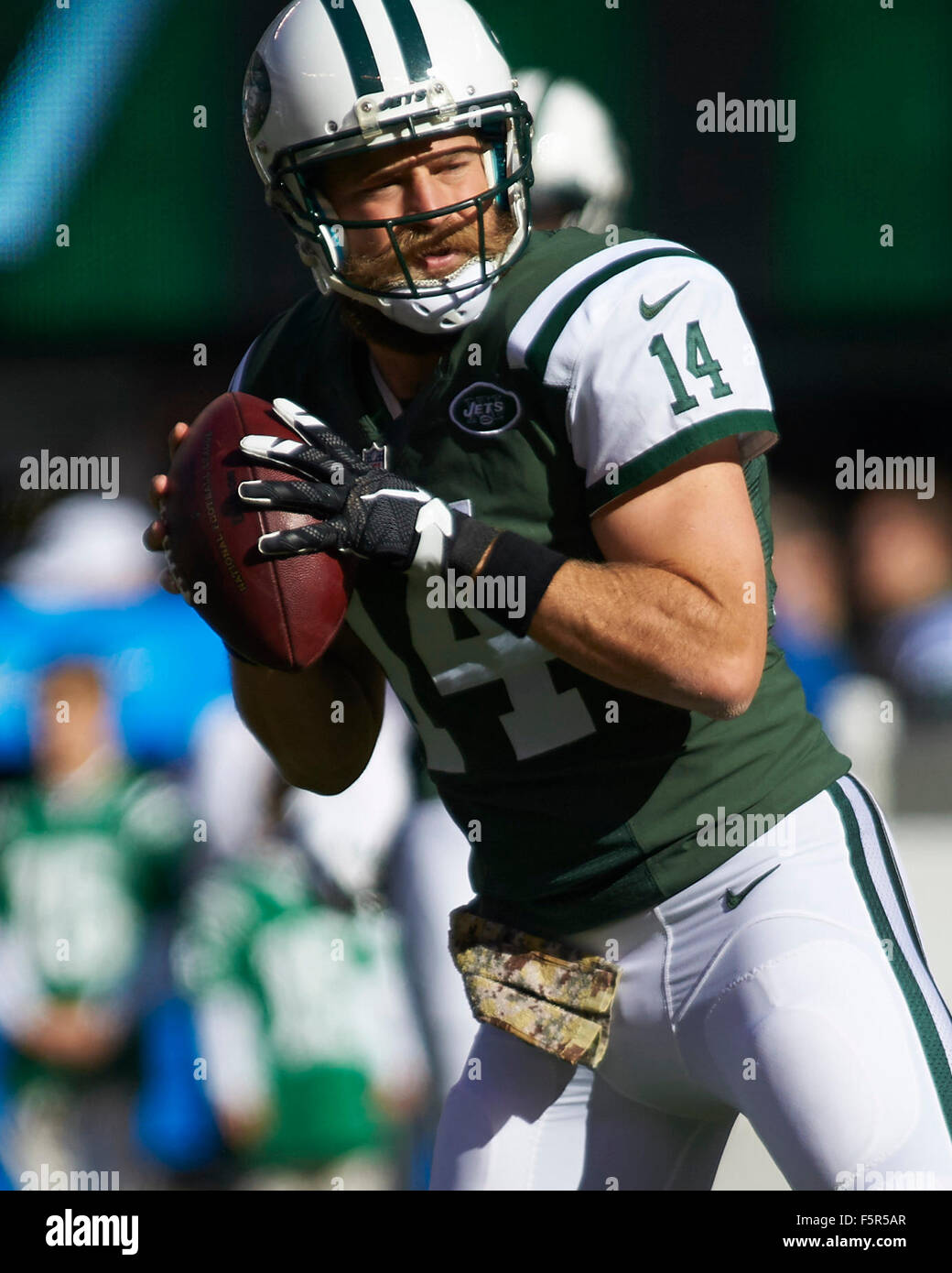East Rutherford, New Jersey, USA. 8th Nov, 2015. Jets quarterback Ryan ...