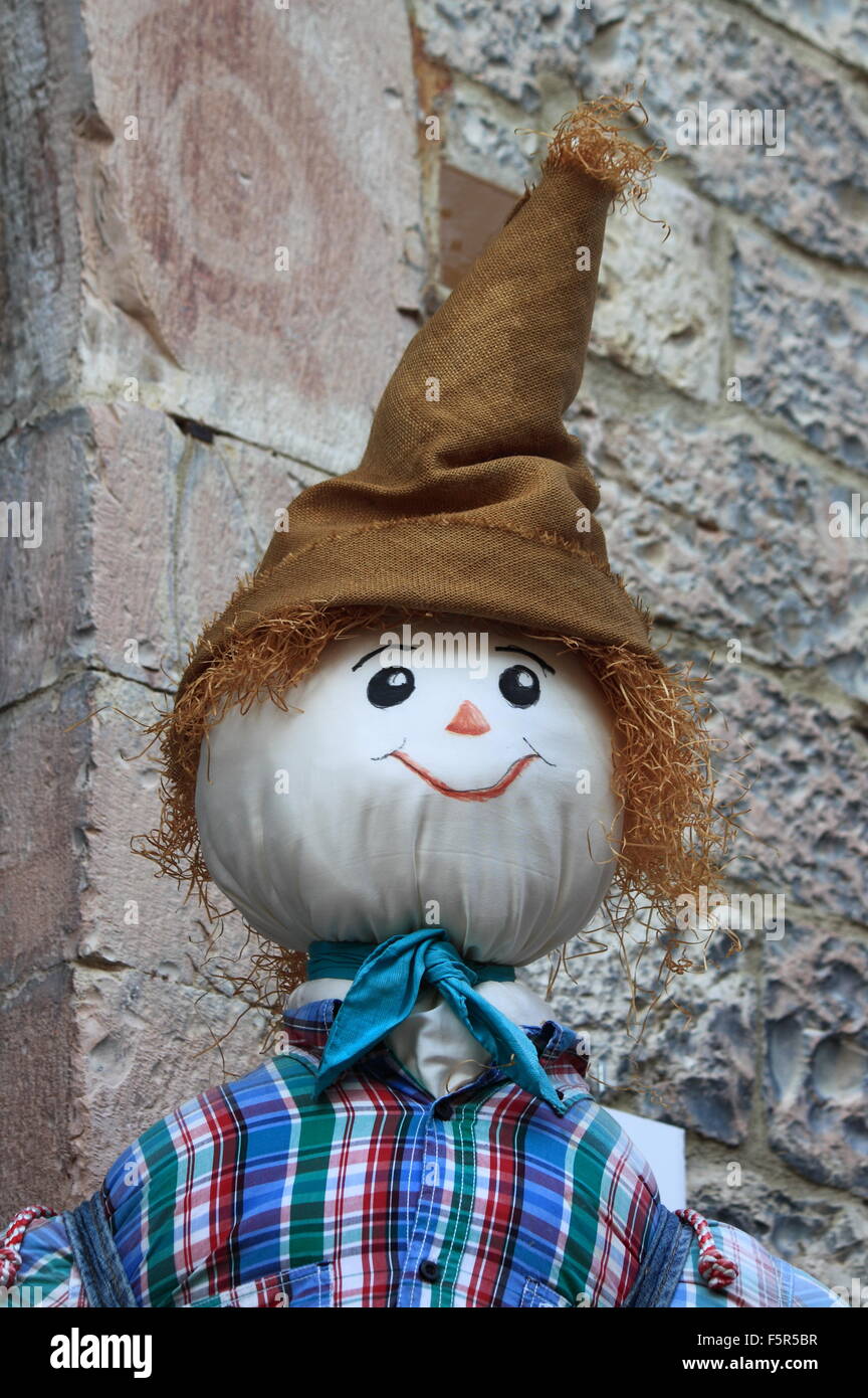 A funny and smiling scarecrow Stock Photo - Alamy