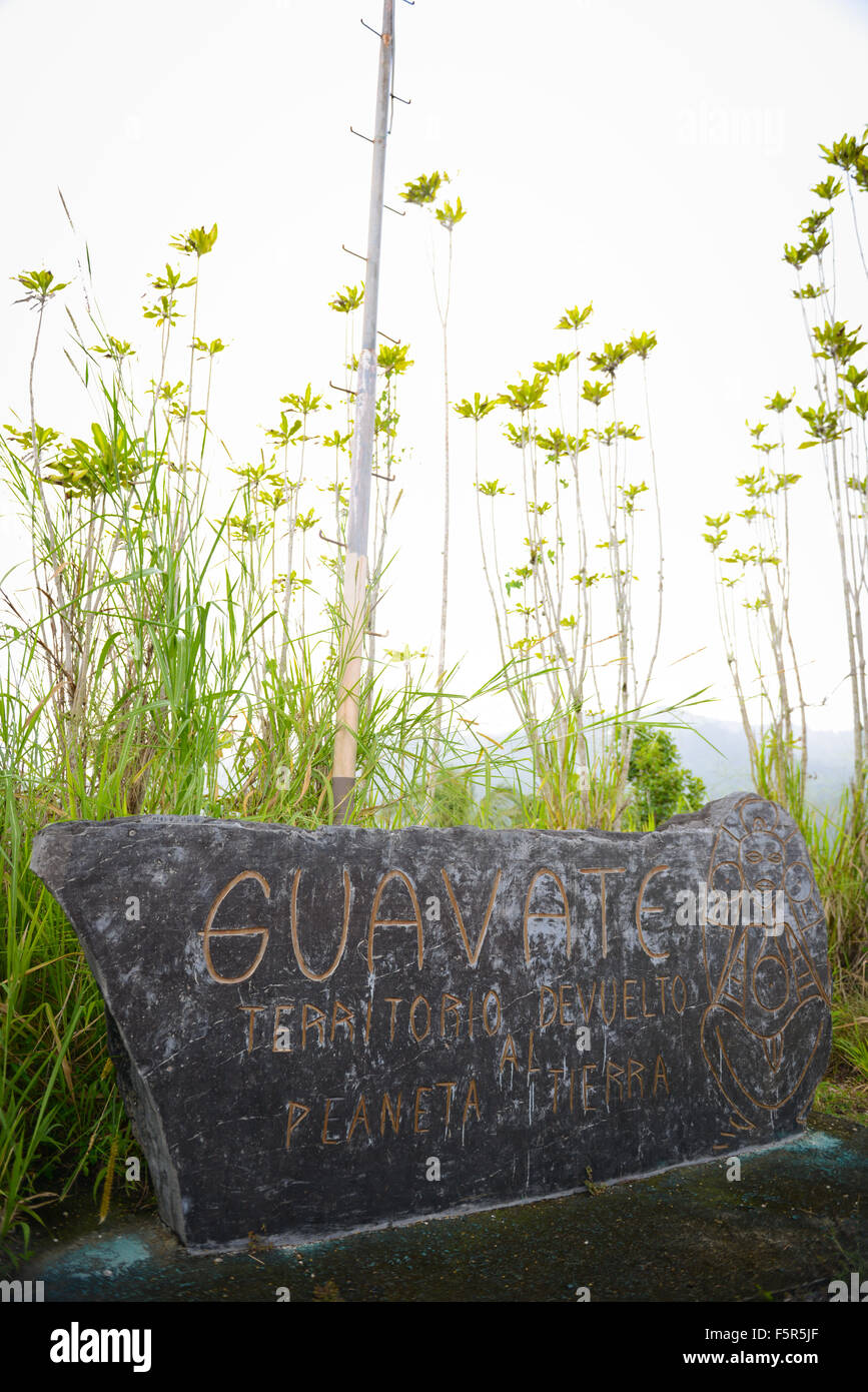 Monument at the town of Guavate, Puerto Rico. USA territory. Caribbean ...