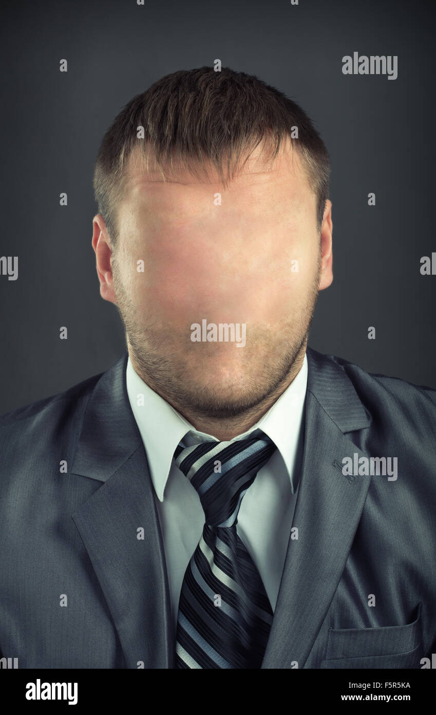 Portrait of businessman without face Stock Photo - Alamy