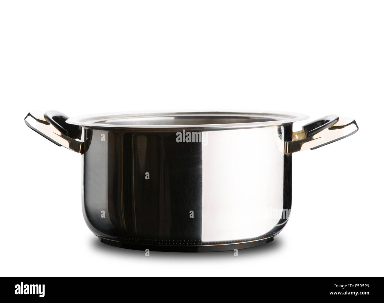 Stainless steel pot without cover isolated on white Stock Photo - Alamy