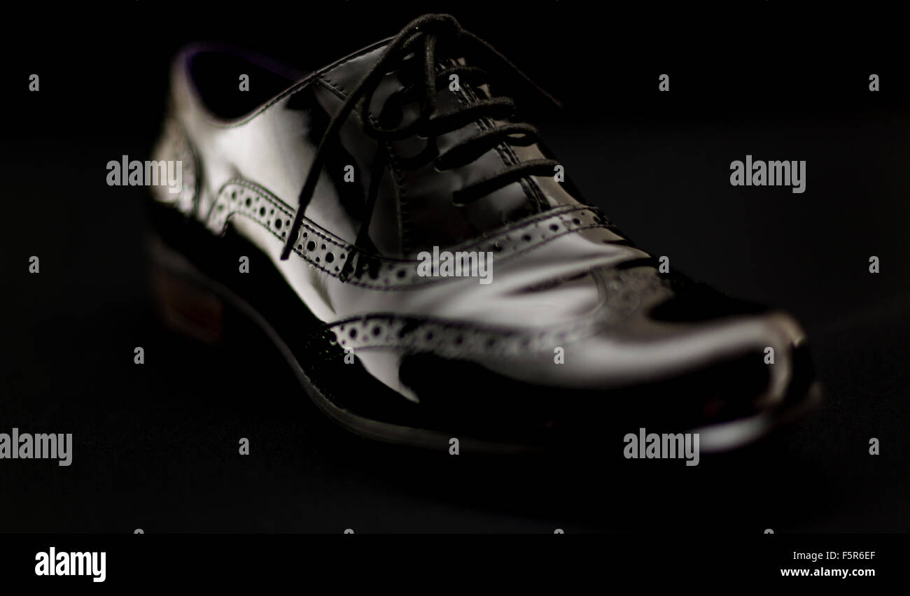 Footwear Concept. Horizontal Image. Pair of black female classic ...