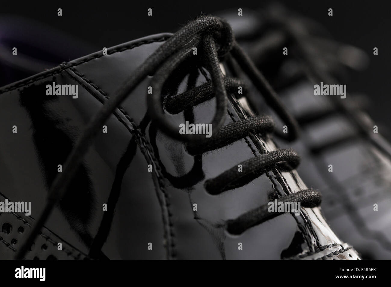 Footwear Concept. Horizontal Image. Pair of black female classic ...