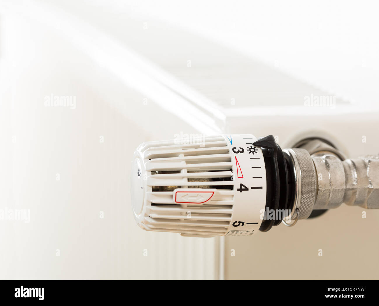 Closeup of heating radiator thermostat Stock Photo - Alamy