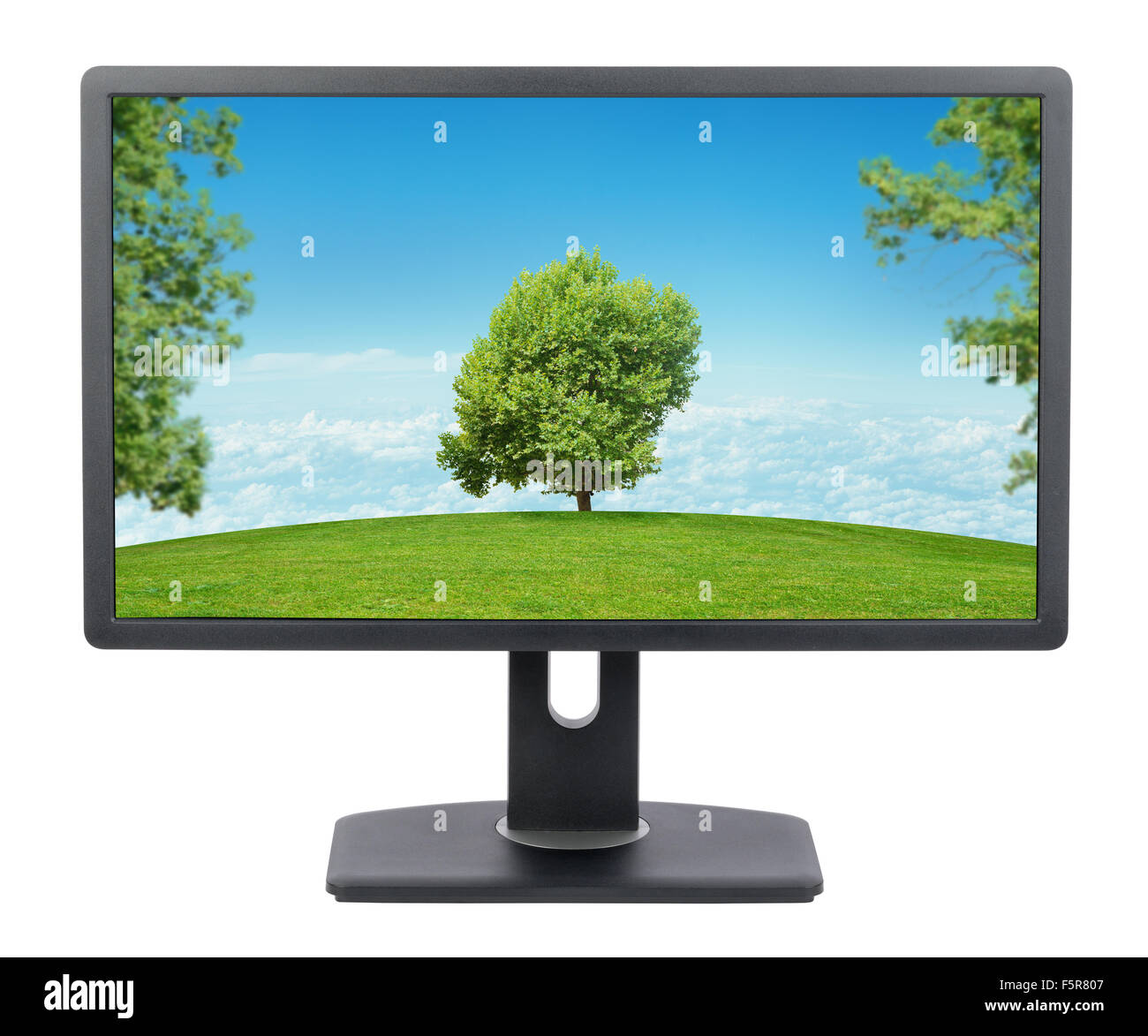 Display with nature on screen Stock Photo - Alamy