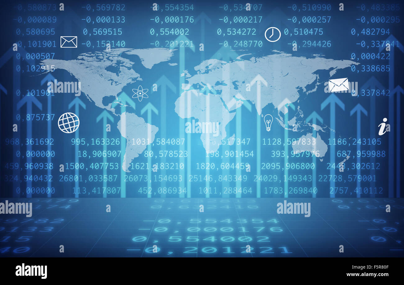 Abstract background with world map Stock Photo - Alamy