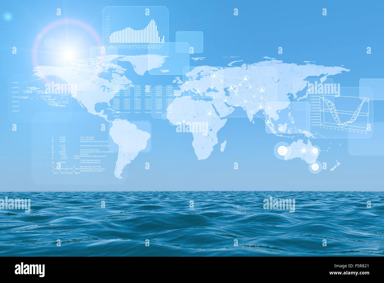 World map graphical charts hi-res stock photography and images - Alamy