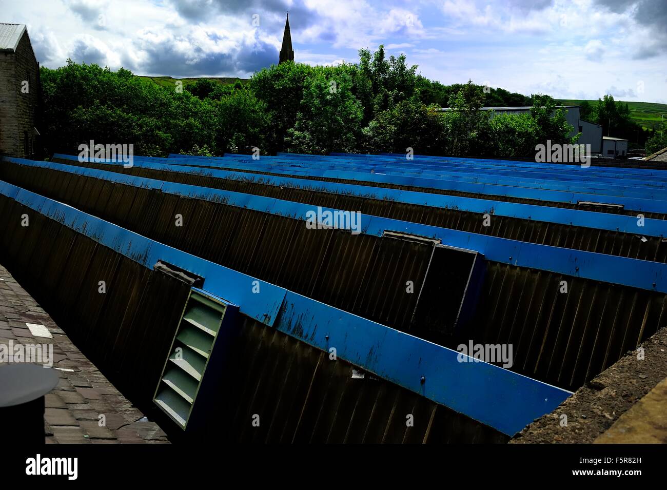 North Light Roof on an old Mill Stock Photo - Alamy