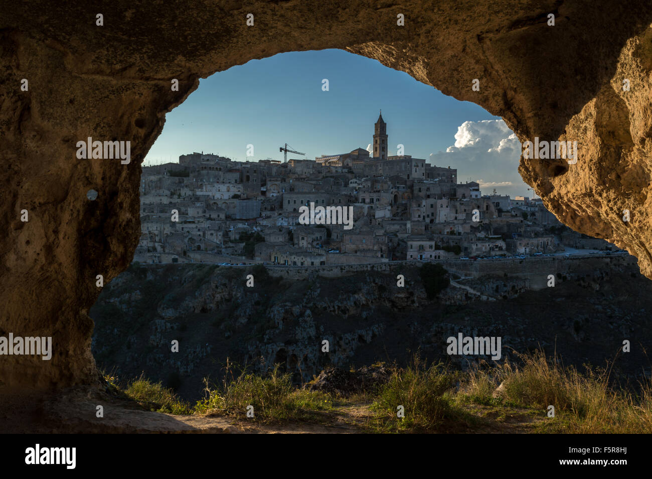 a view of Matera from an ancient cave Stock Photo - Alamy