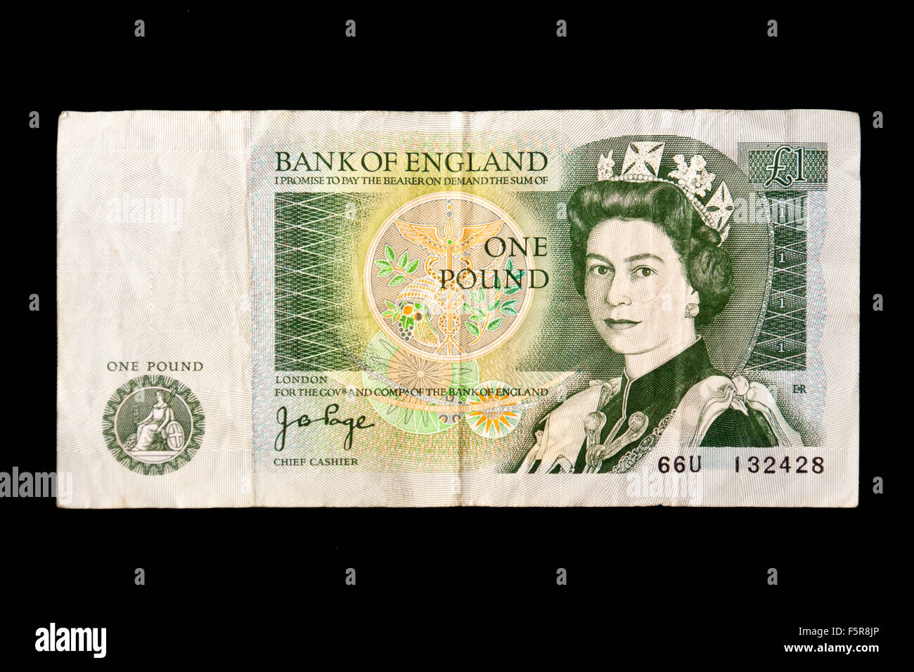 Uk old one pound note hi-res stock photography and images - Alamy