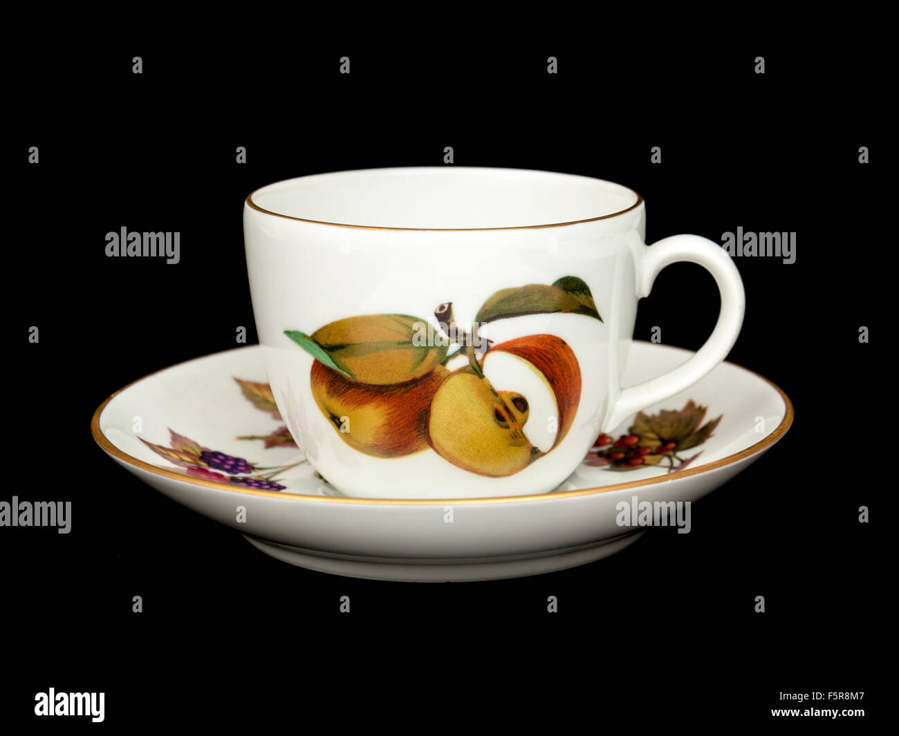 Vintage (1970's) Royal Worcester "Evesham" cup and saucer Stock Photo ...