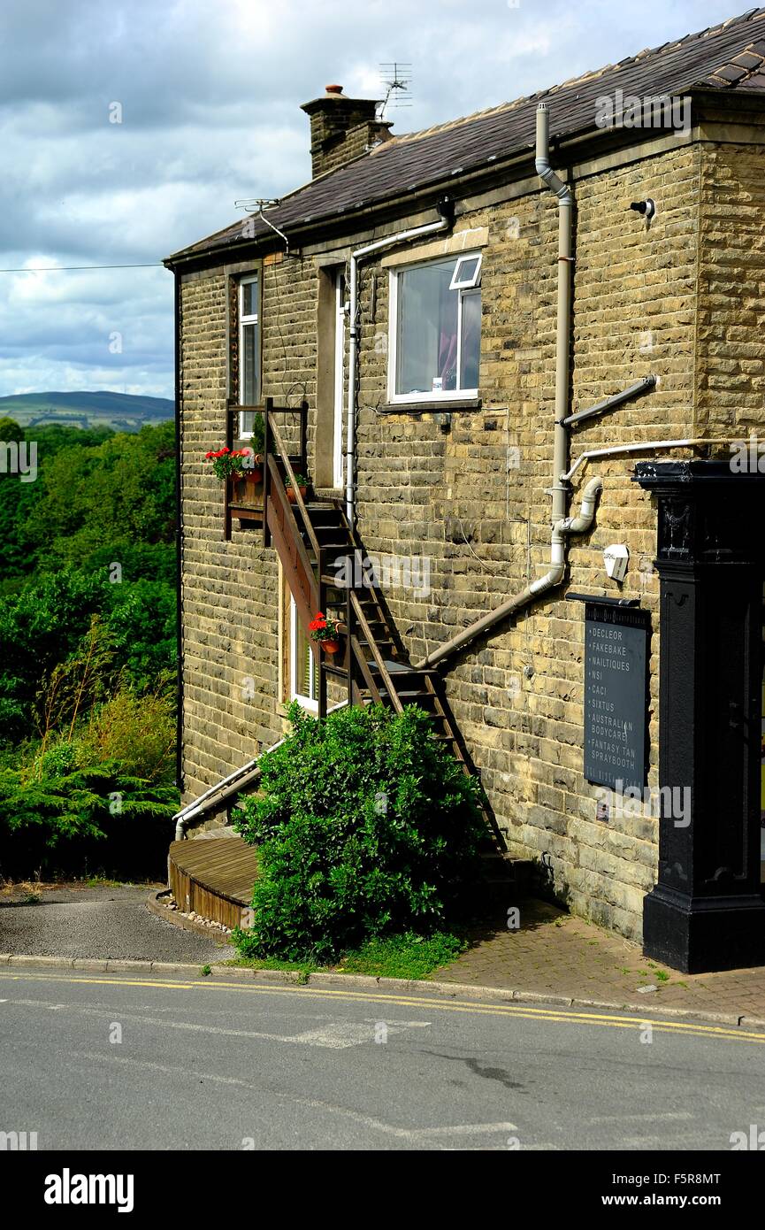 Long timber stairs hi-res stock photography and images - Alamy
