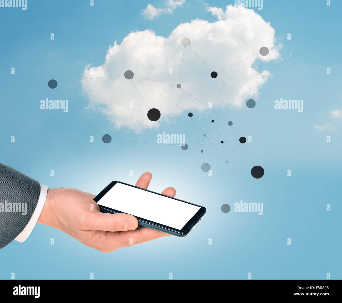 Businessman hand with smartphone Stock Photo - Alamy